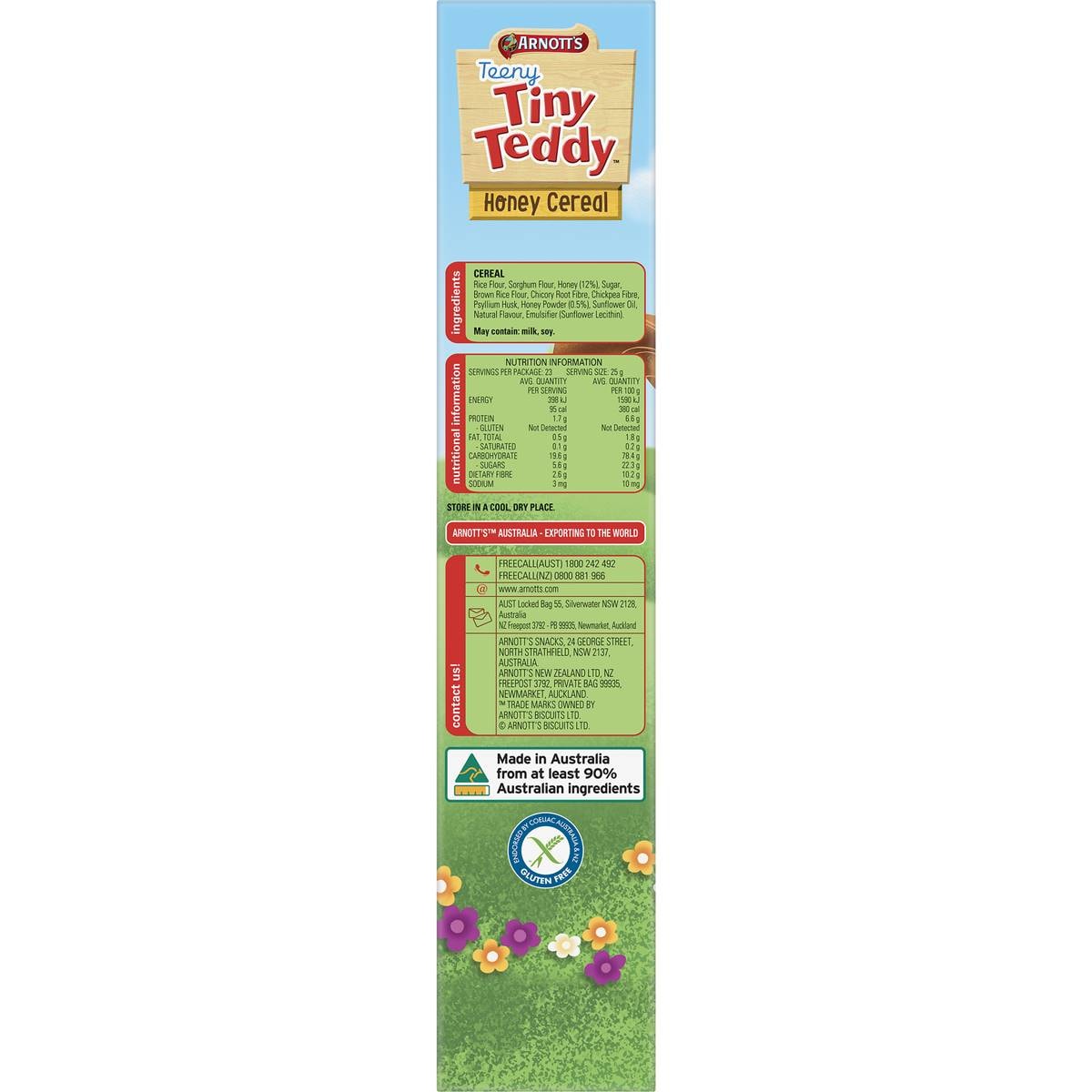 Arnott's Teeny Tiny Teddy Honey Cereal 580g | Woolworths