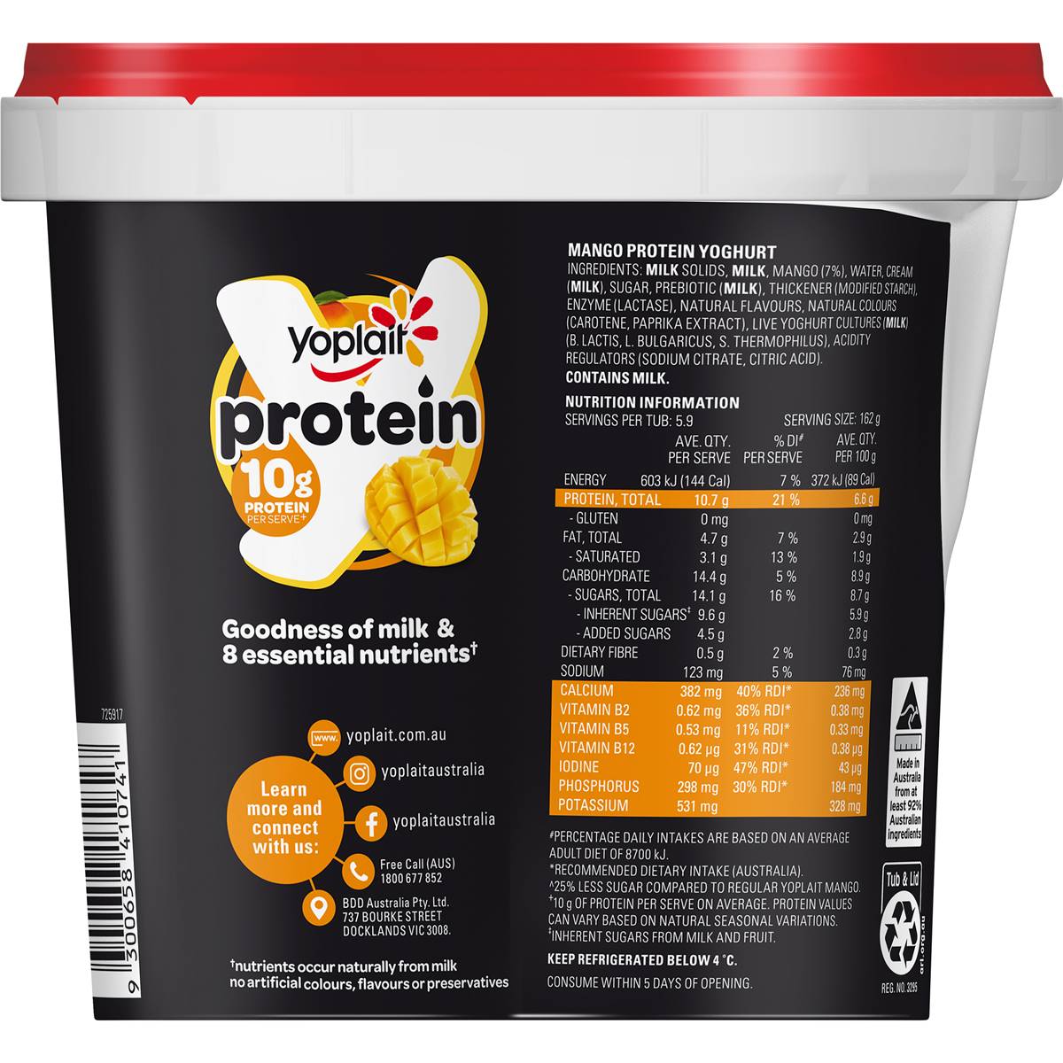 Yoplait Protein Mango Yoghurt 950g | Woolworths Yoplait Protein Mango Yoghurt 950g | Woolworths