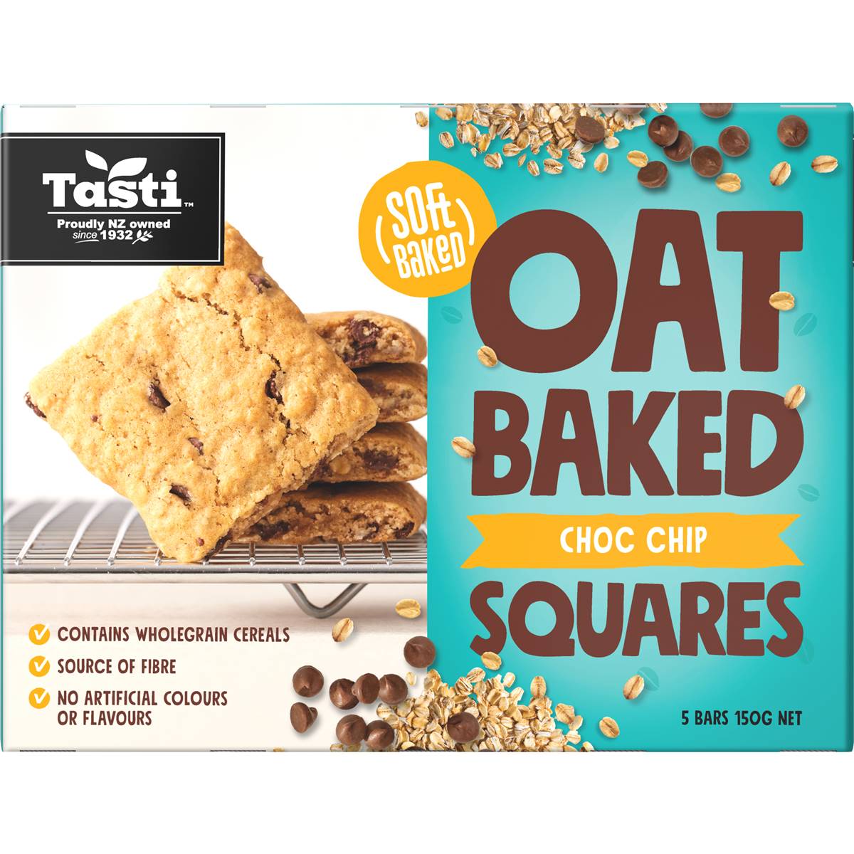 Tasti Oat Baked Squares Choc Oat 5 Pack | Woolworths