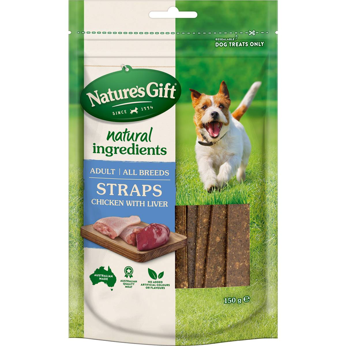 Nature's Gift Chicken Straps Dog Treats 150g | Woolworths Nature's Gift Chicken Straps Dog Treats 150g | Woolworths