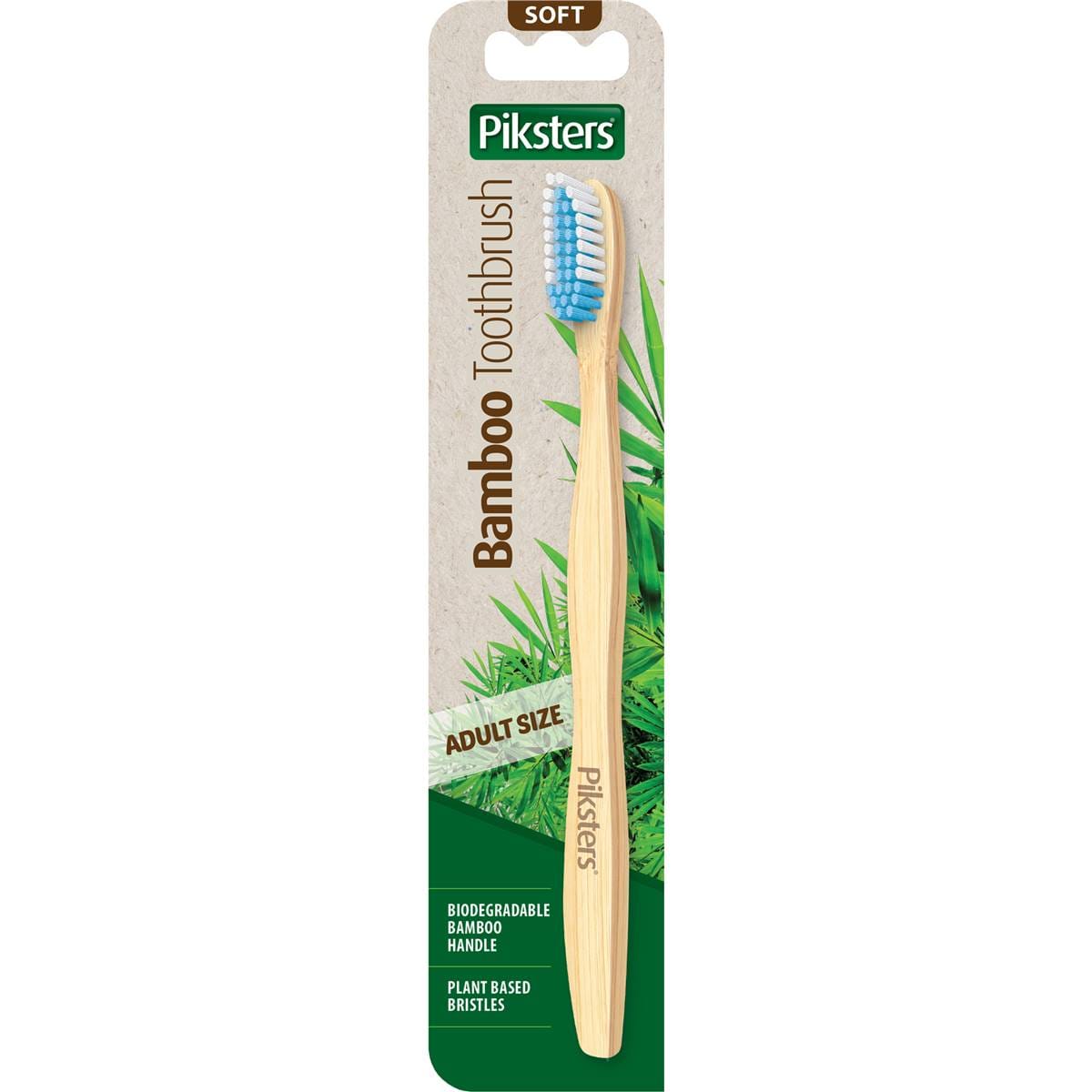 Piksters Bamboo Toothbrush Soft Each | Woolworths