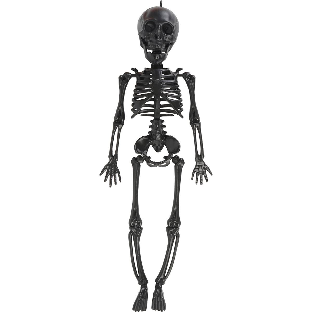 Halloween Small Hanging Skeleton Black Each | Woolworths