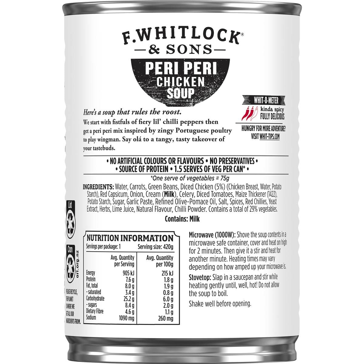 F. Whitlock & Sons Peri Peri Chicken Soup 420g | Woolworths