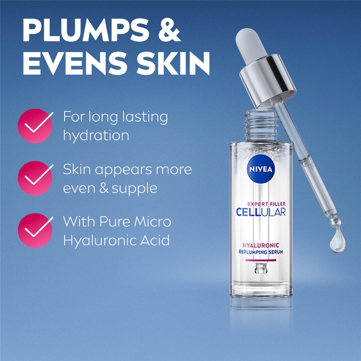 Nivea Cellular Filler Hylauronic Serum 30ml | Woolworths