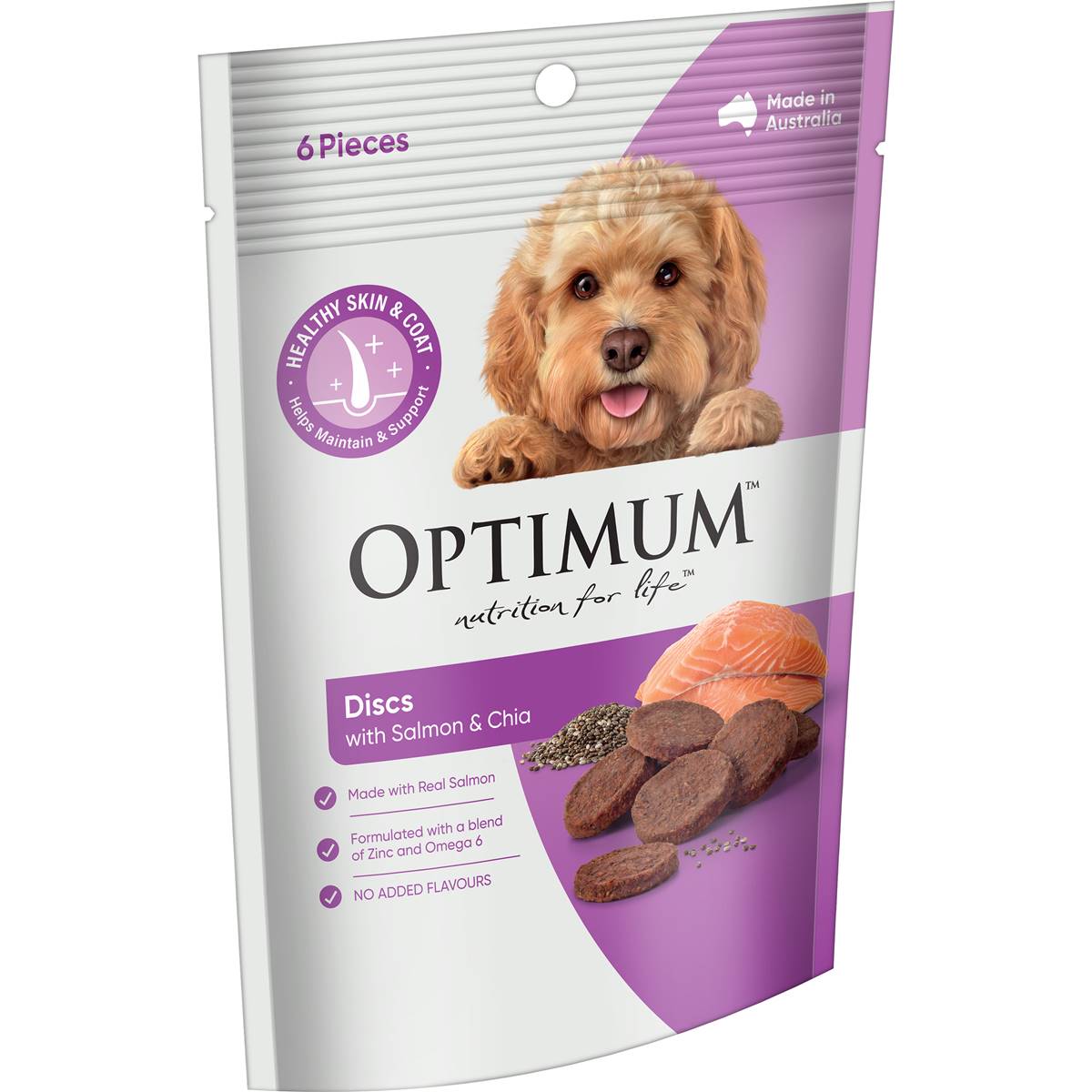Optimum Dog Treats Salmon & Chia 6 Pack | Woolworths