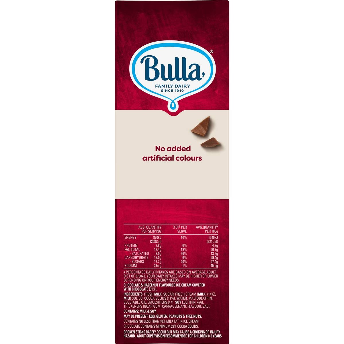 Bulla Creamy Classics Choc Hazelnut 4 Pack | Woolworths