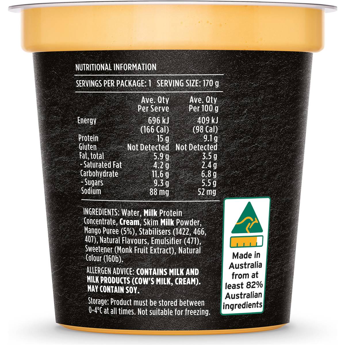 Wicked Sister High Protein Mango Pudding 170g | Woolworths