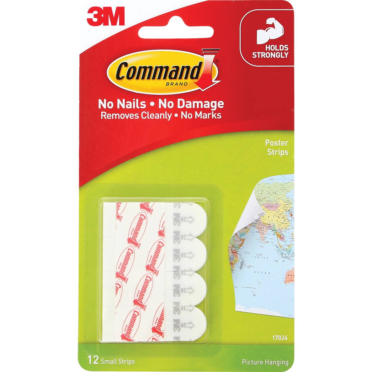 3m Command Adhesive Poster Strips Small 12 Pack | Woolworths
