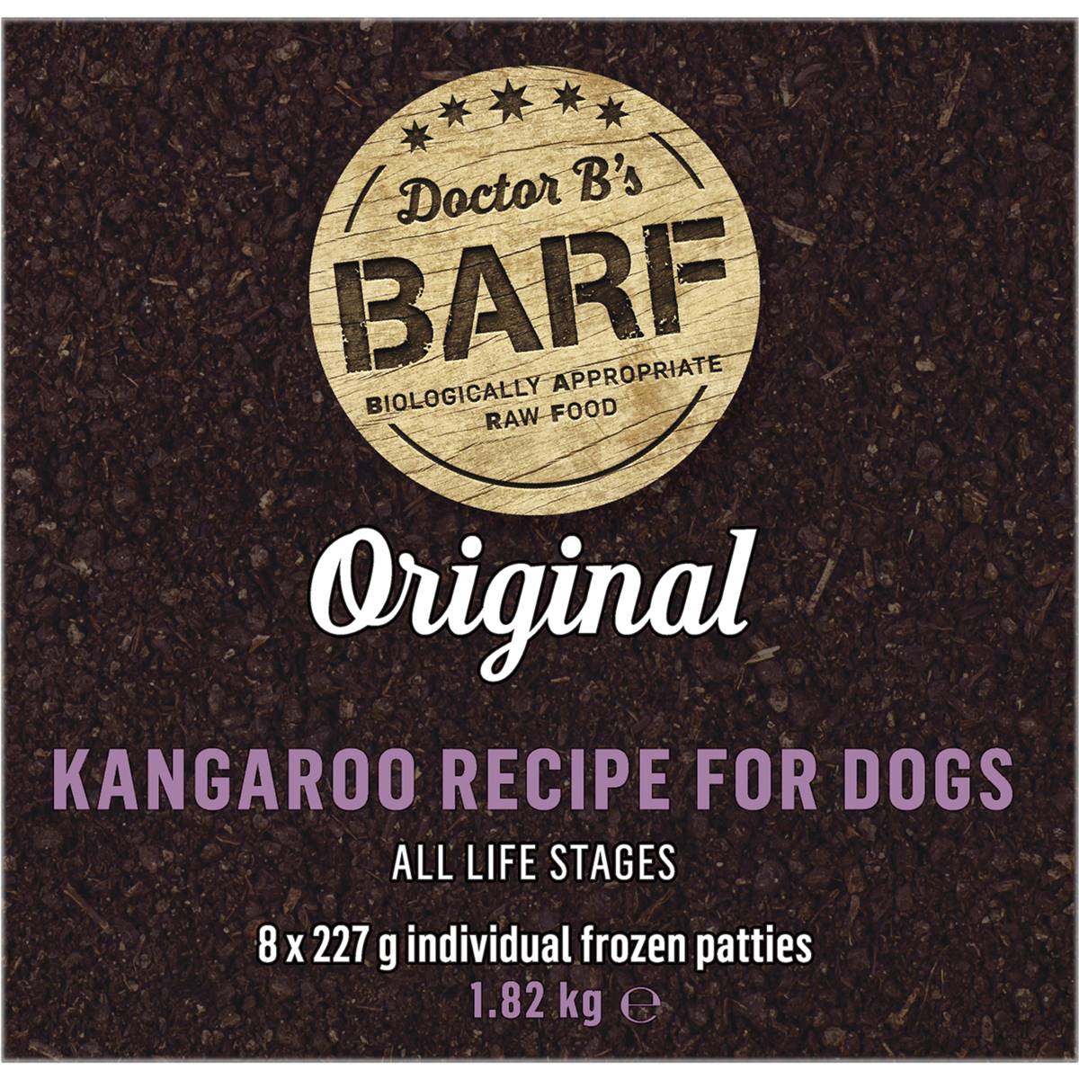 Dr B's Barf Frozen All Stages Dog Food Original Kangaroo Recipe 8 Pack ...