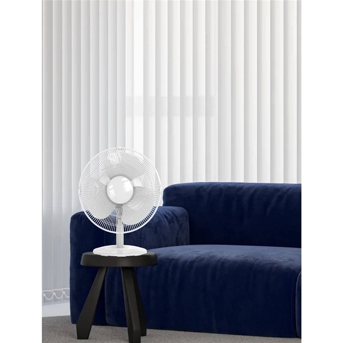 Essentials Oscillating Desk Fan 3 Speed 30cm White Each | Woolworths