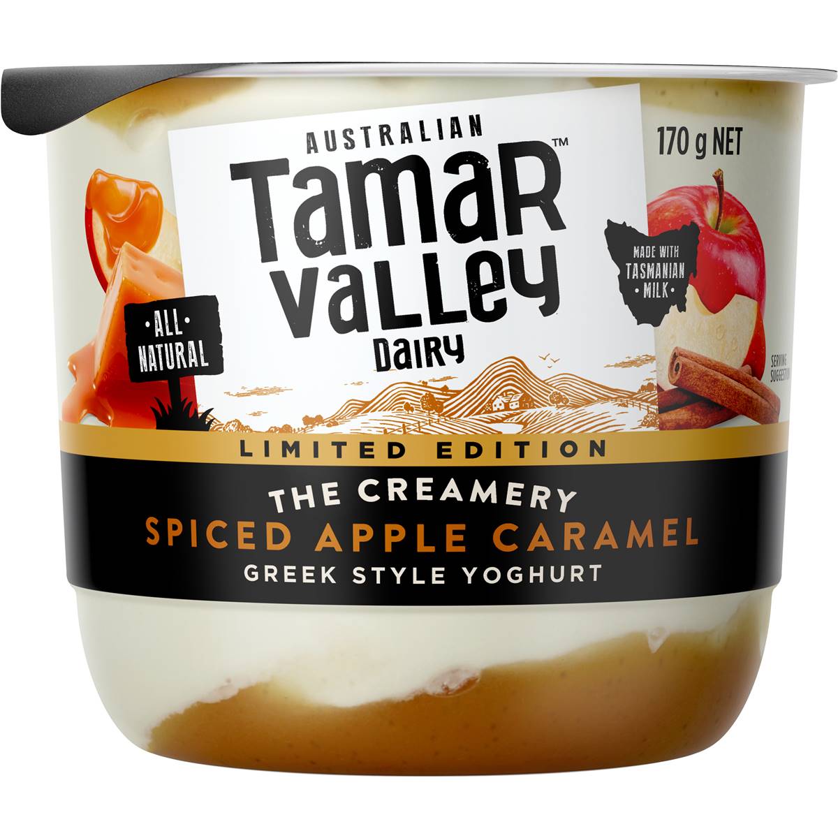 Tamar Valley Spiced Apple Caramel Yoghurt 170g | Woolworths
