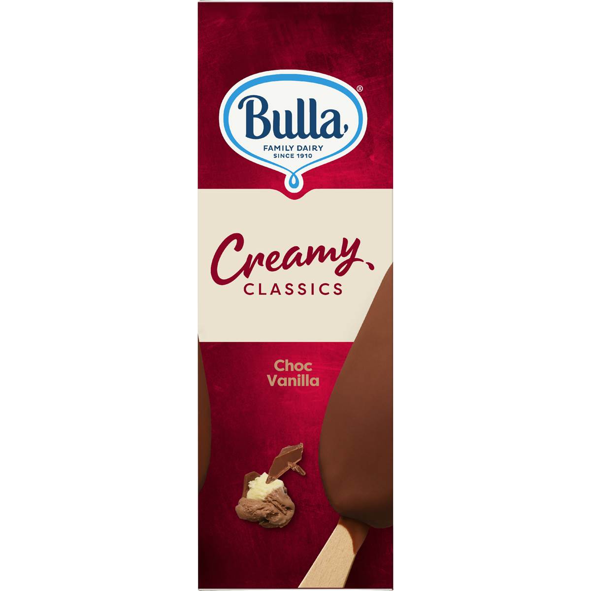 Bulla Creamy Classics Choc Vanilla Ice Creams 4 Pack | Woolworths