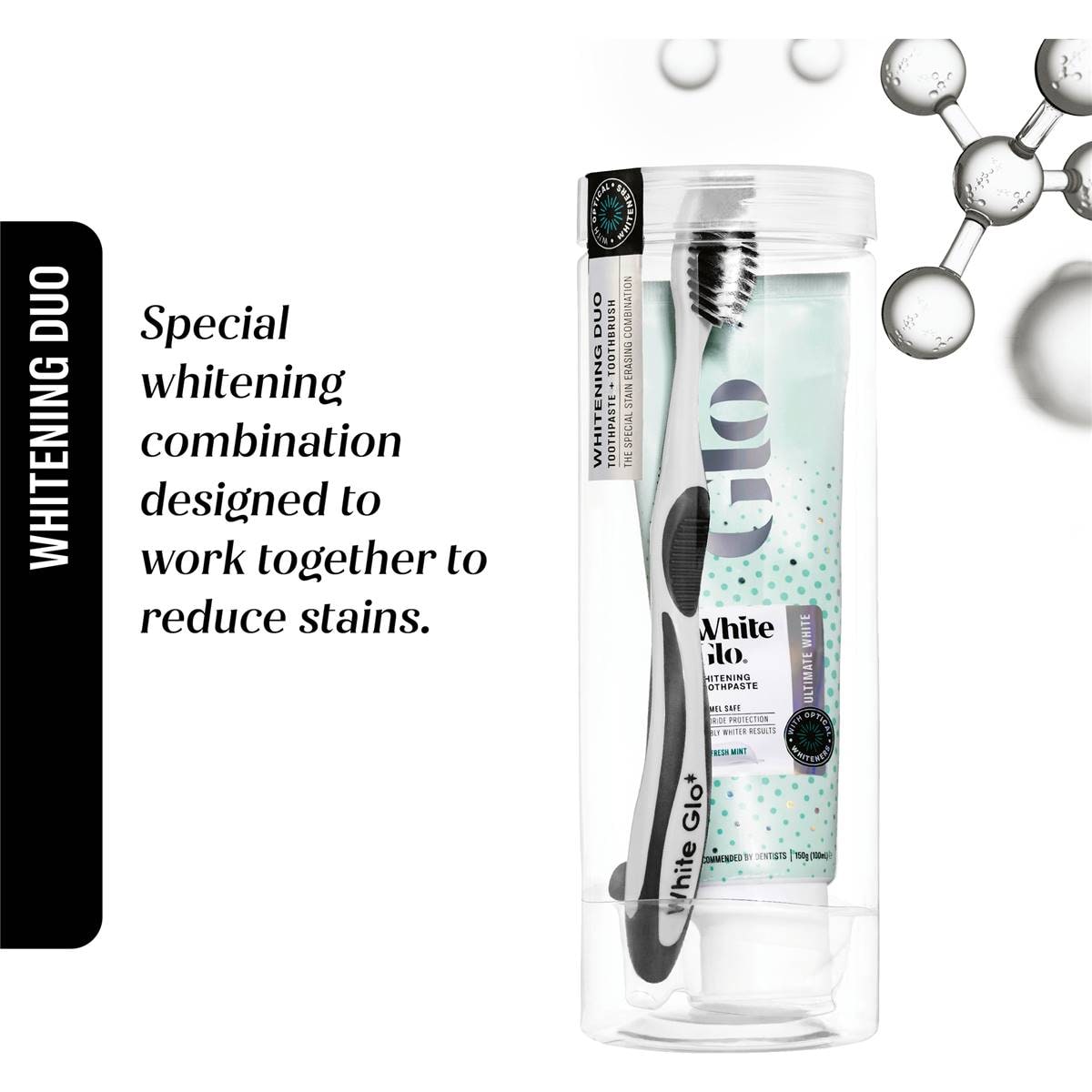 White Glo Whitening Duo Toothpaste & Toothbrush Set Each | Woolworths