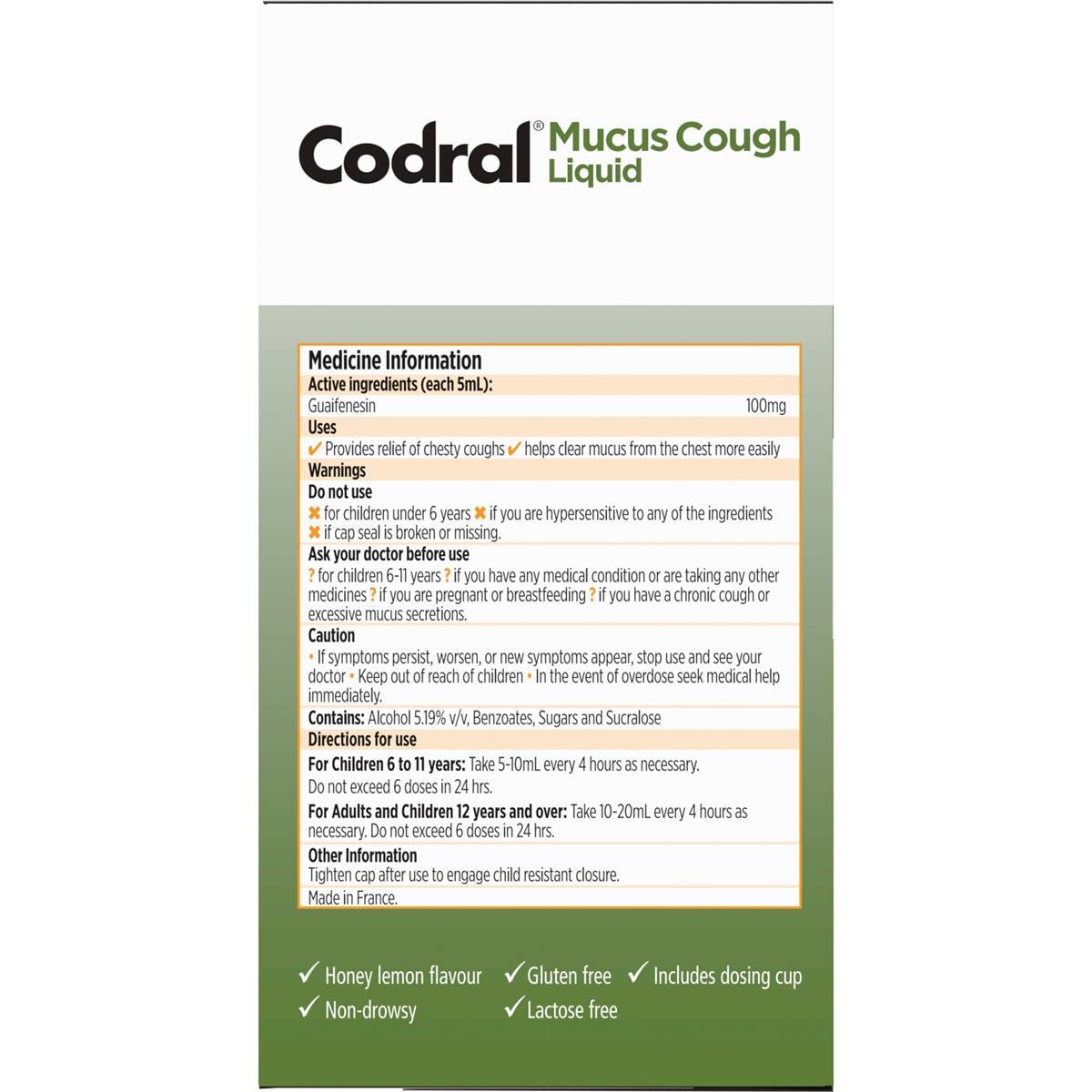 Codral Plus Mucus Cough Liquid 150ml & Cold & Flu Tablets 20 Pack ...