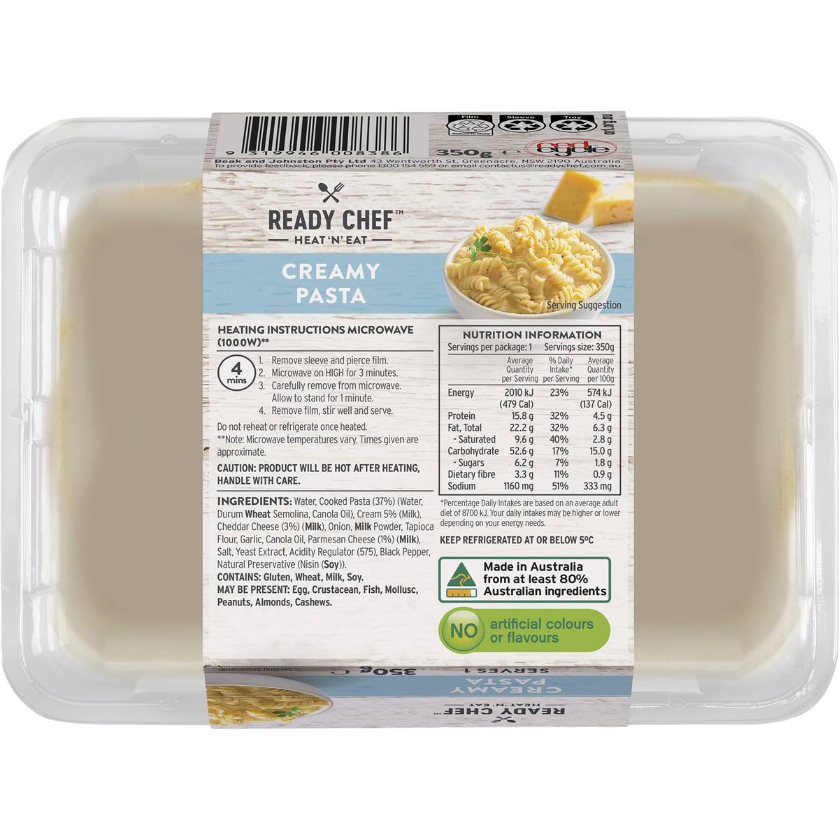 Ready Chef Creamy Pasta 350g | Woolworths