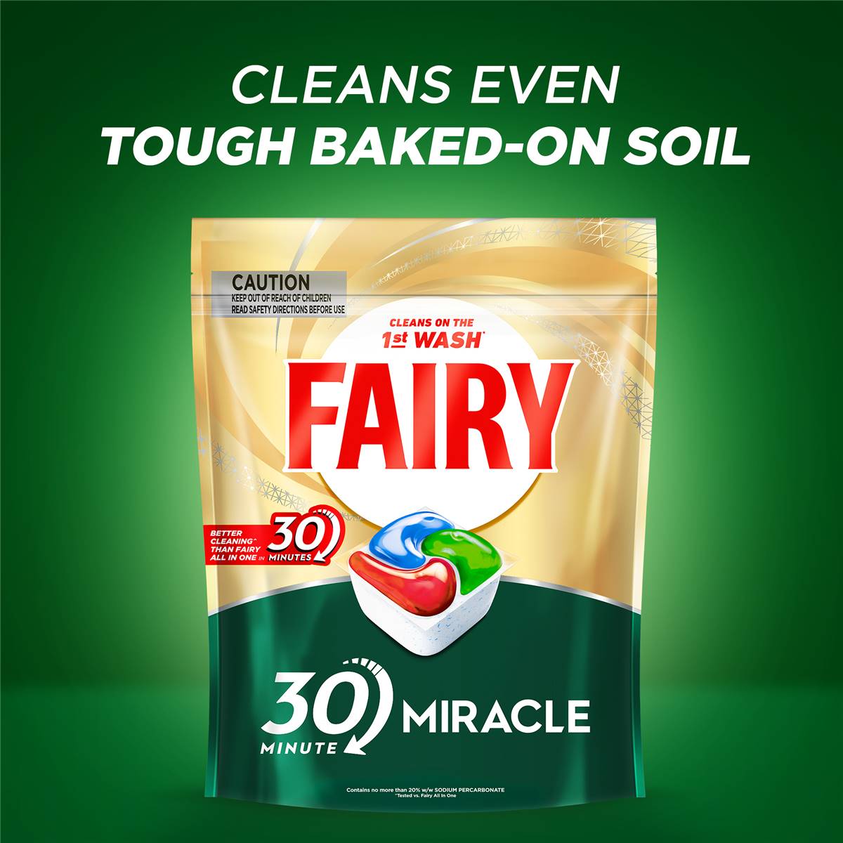 Fairy 30 Minute Miracle Dishwasher Tablets 45 Pack | Woolworths