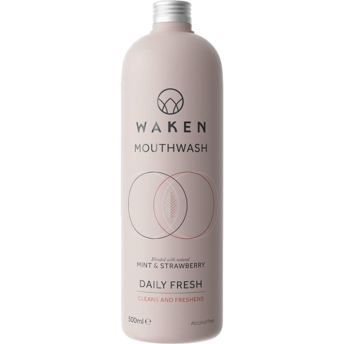 Waken Strawberry & Mint Mouthwash 500ml | Woolworths