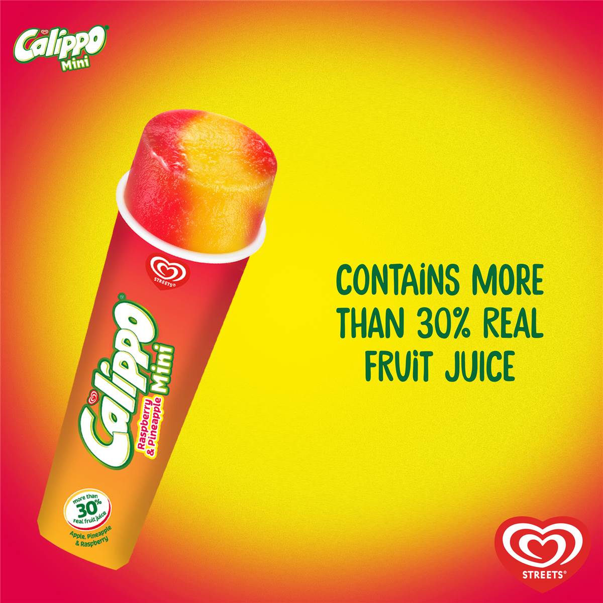 Calippo Streets Mini Water Ice Block Raspberry Pineapple 10 Pack ...