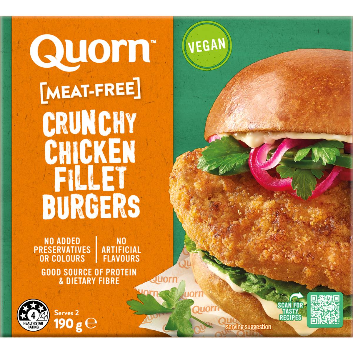 Quorn Meat-free Chicken Fillet Burgers 190g | Woolworths