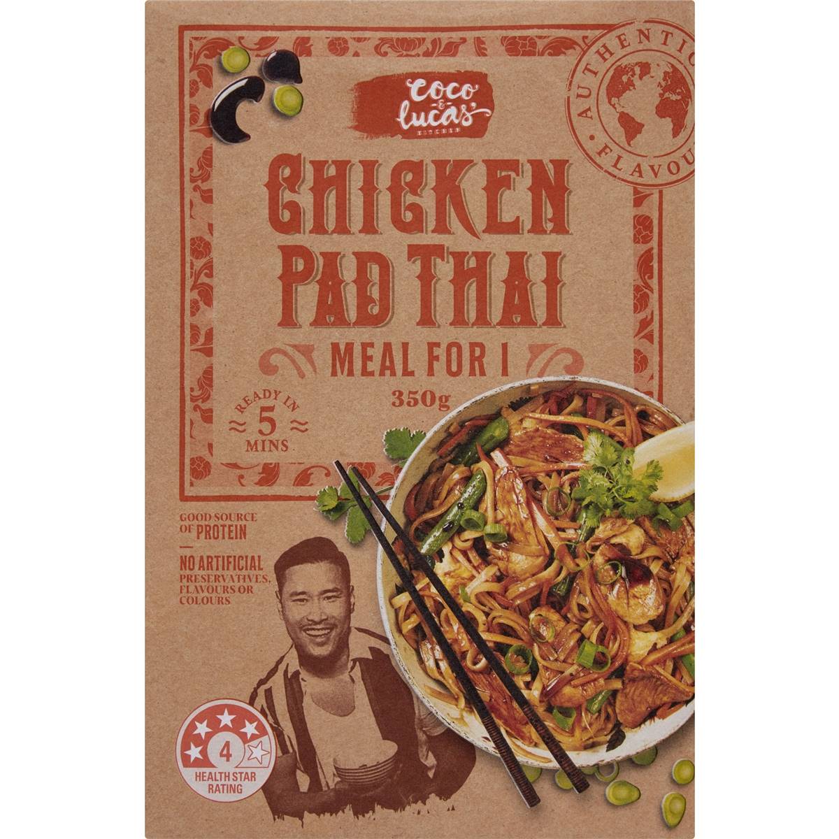 Coco & Lucas' Chicken Pad Thai Meal For 1 350g | Woolworths