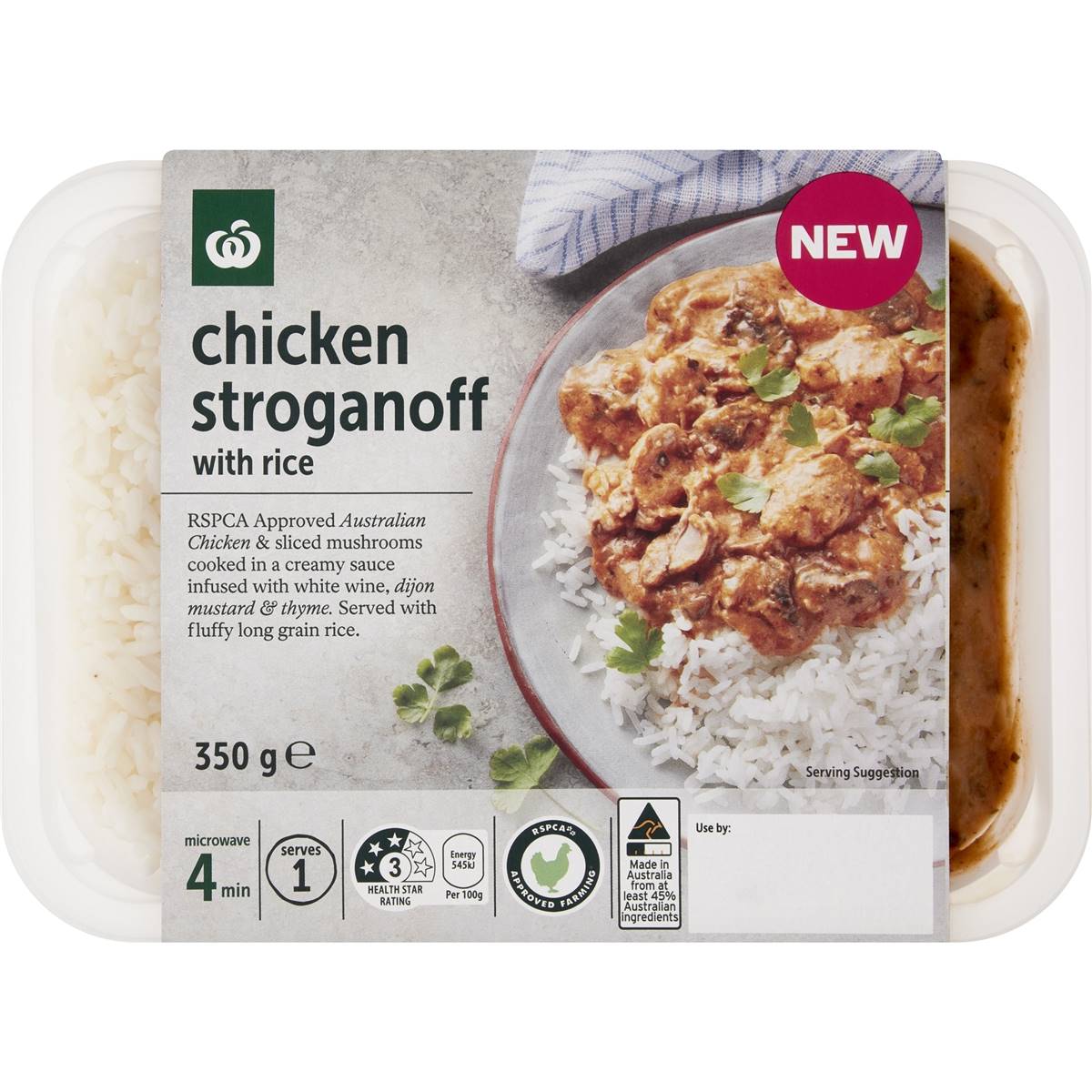 Woolworths Chicken Stroganoff & Rice 350g | Woolworths