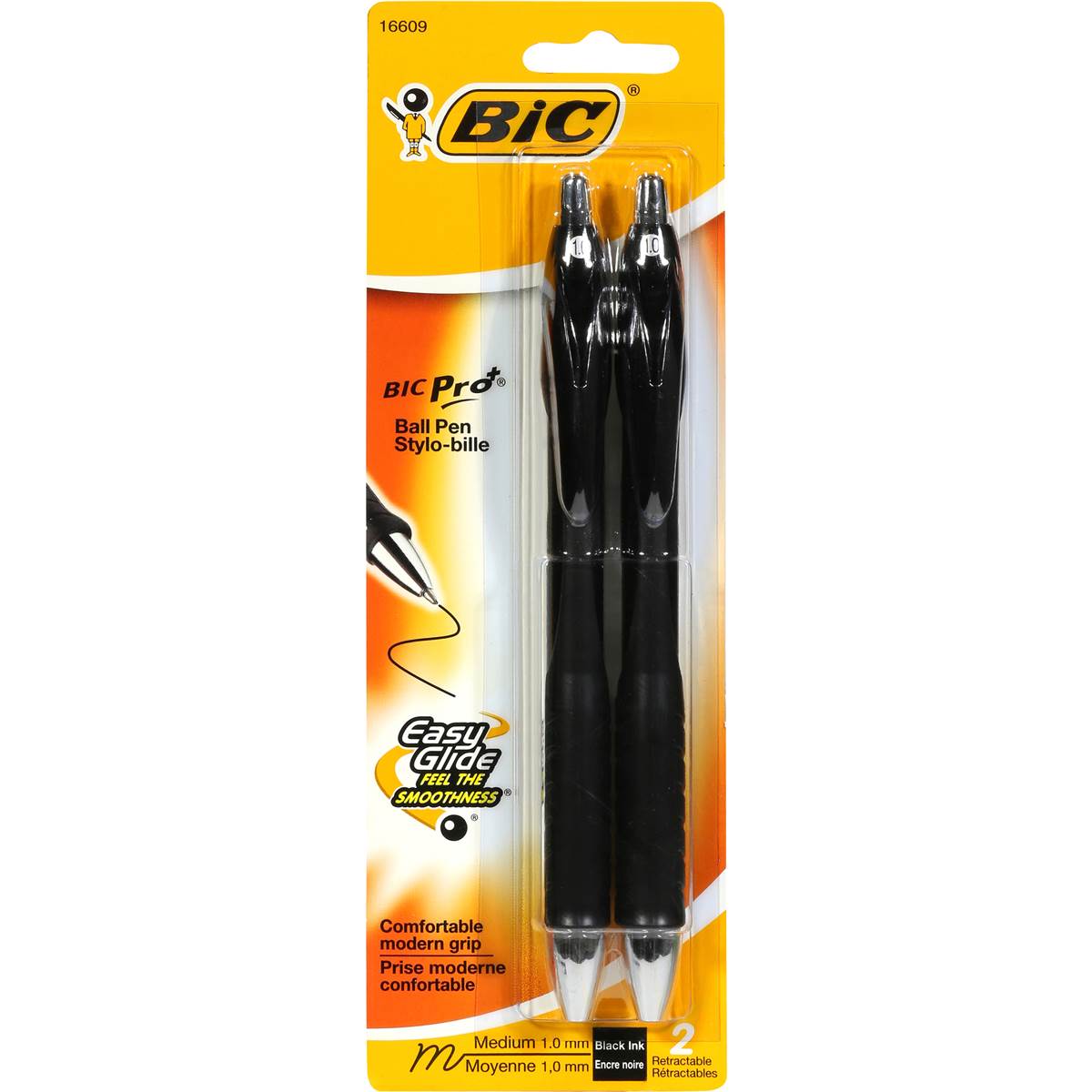 Bic Pro Plus Ballpoint Pen Black 2pk | Woolworths