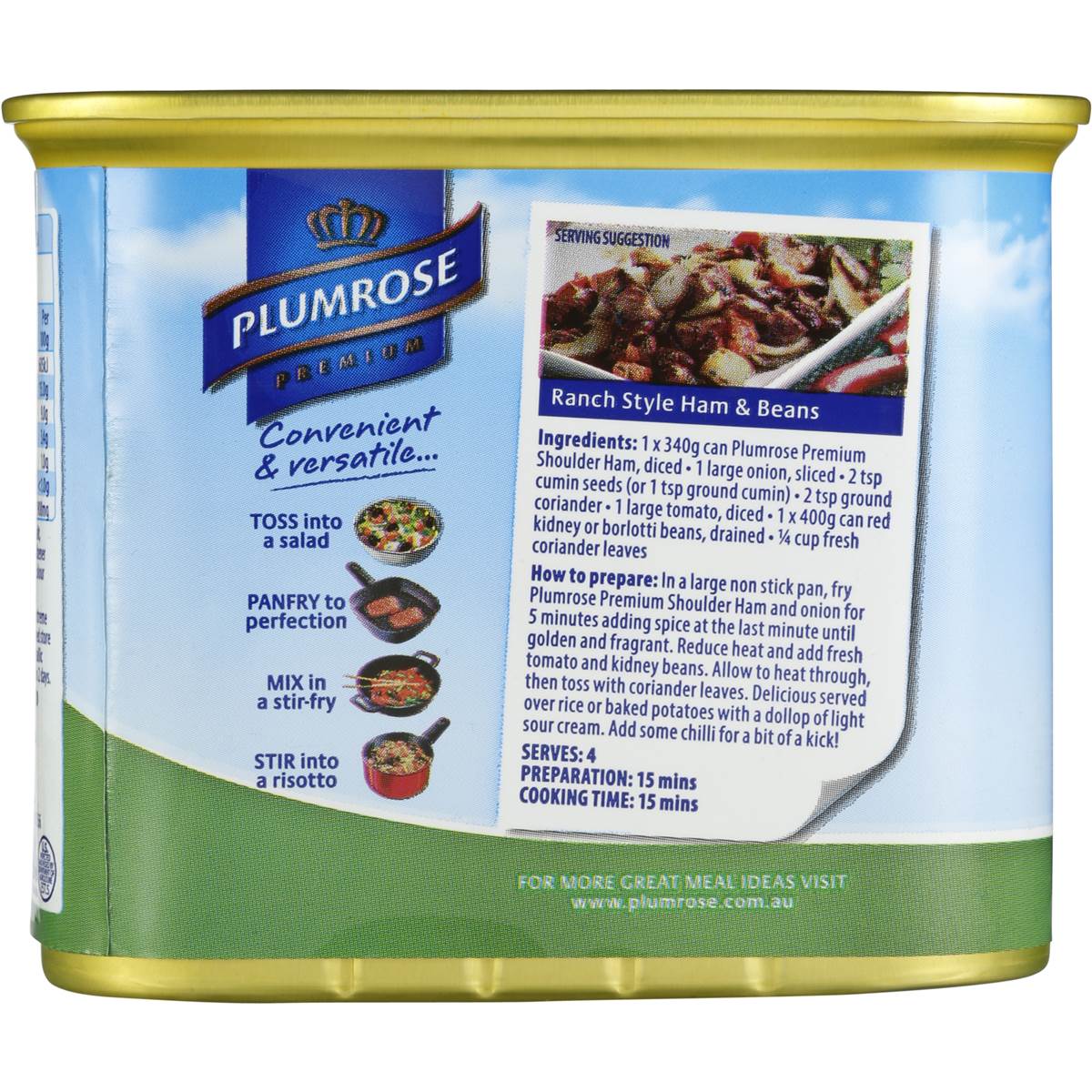 Plumrose Ham Shoulder 340g | Woolworths