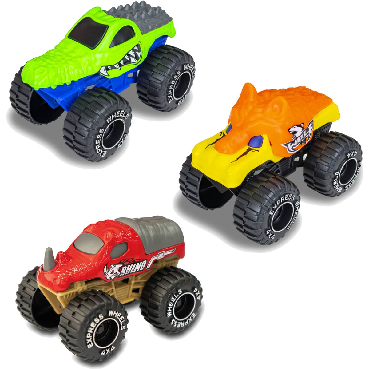 Express Wheels Monster Trucks 3 Pack | Woolworths