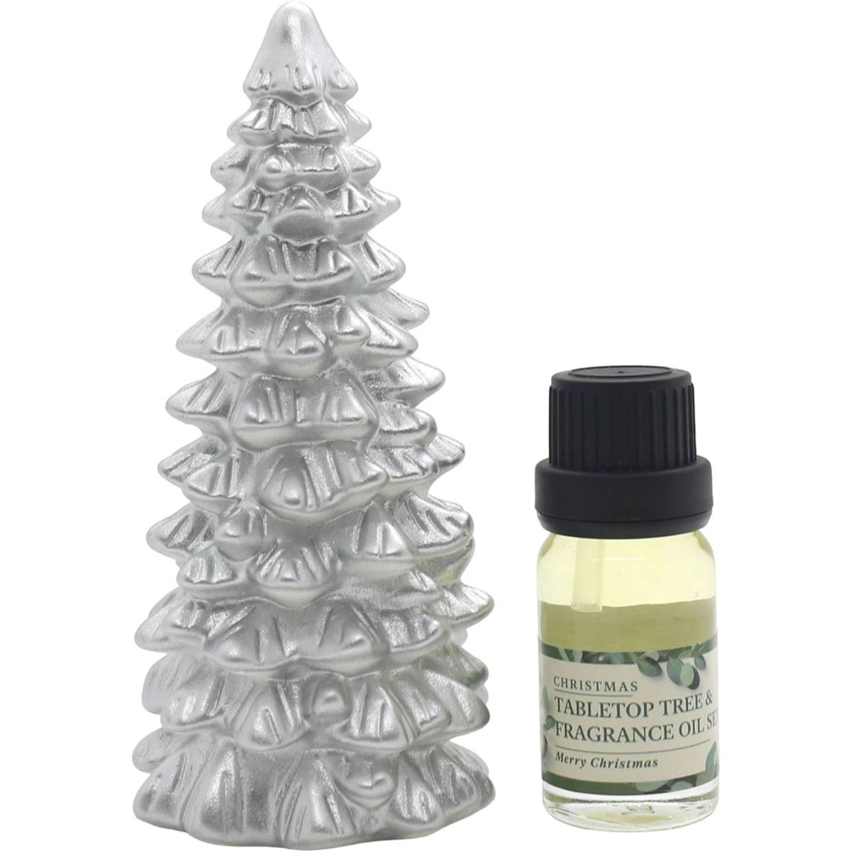 Christmas Tabletop Tree & Fragrance Oil Set Green Each | Woolworths