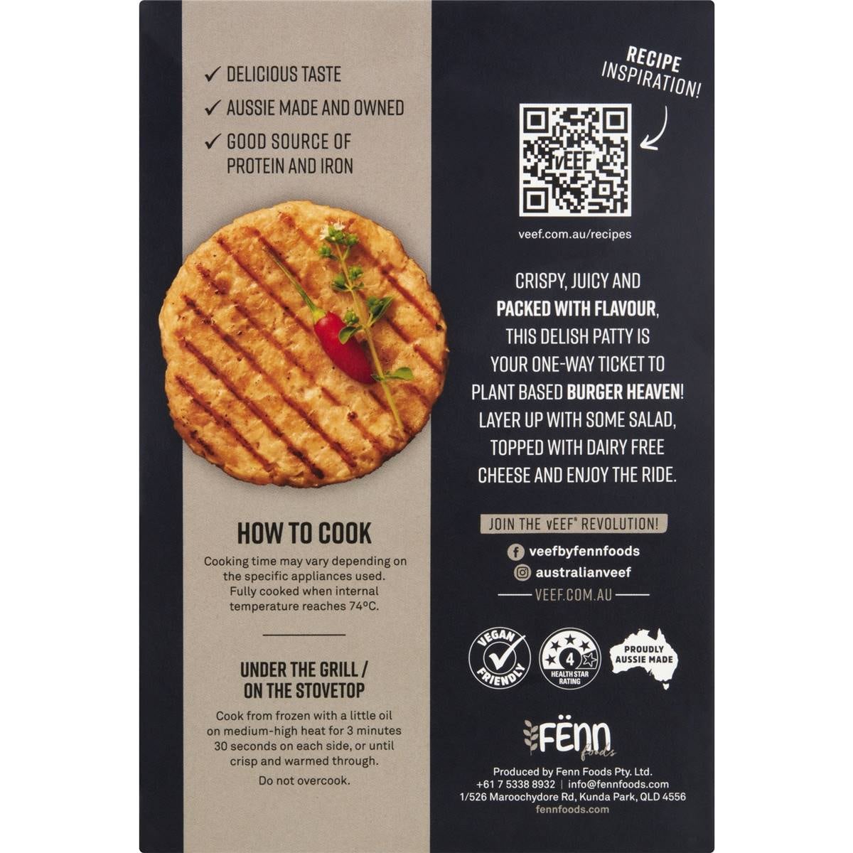 Veef Plant Based Chicken Burger 4 Pack | Woolworths