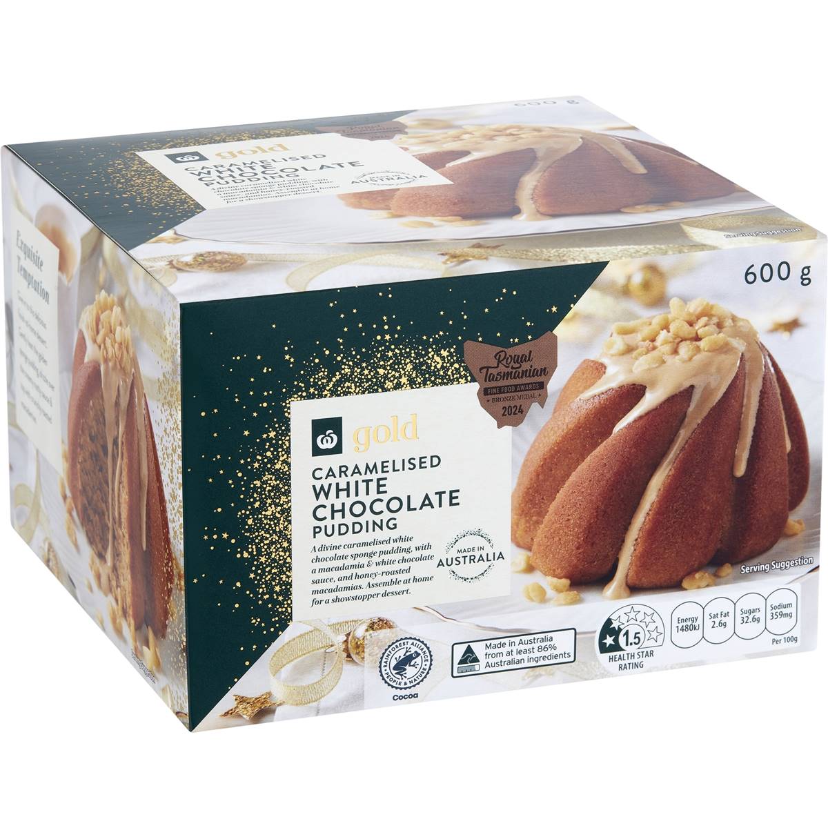 Woolworths Gold Caramelised White Chocolate Pudding 600g | Woolworths