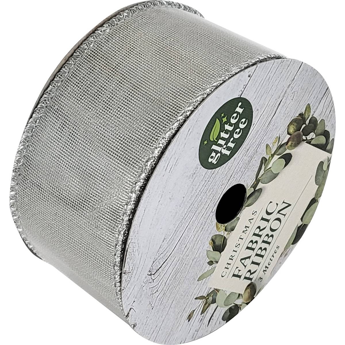 Christmas Silver Fabric Ribbon 3 Metres Each | Woolworths