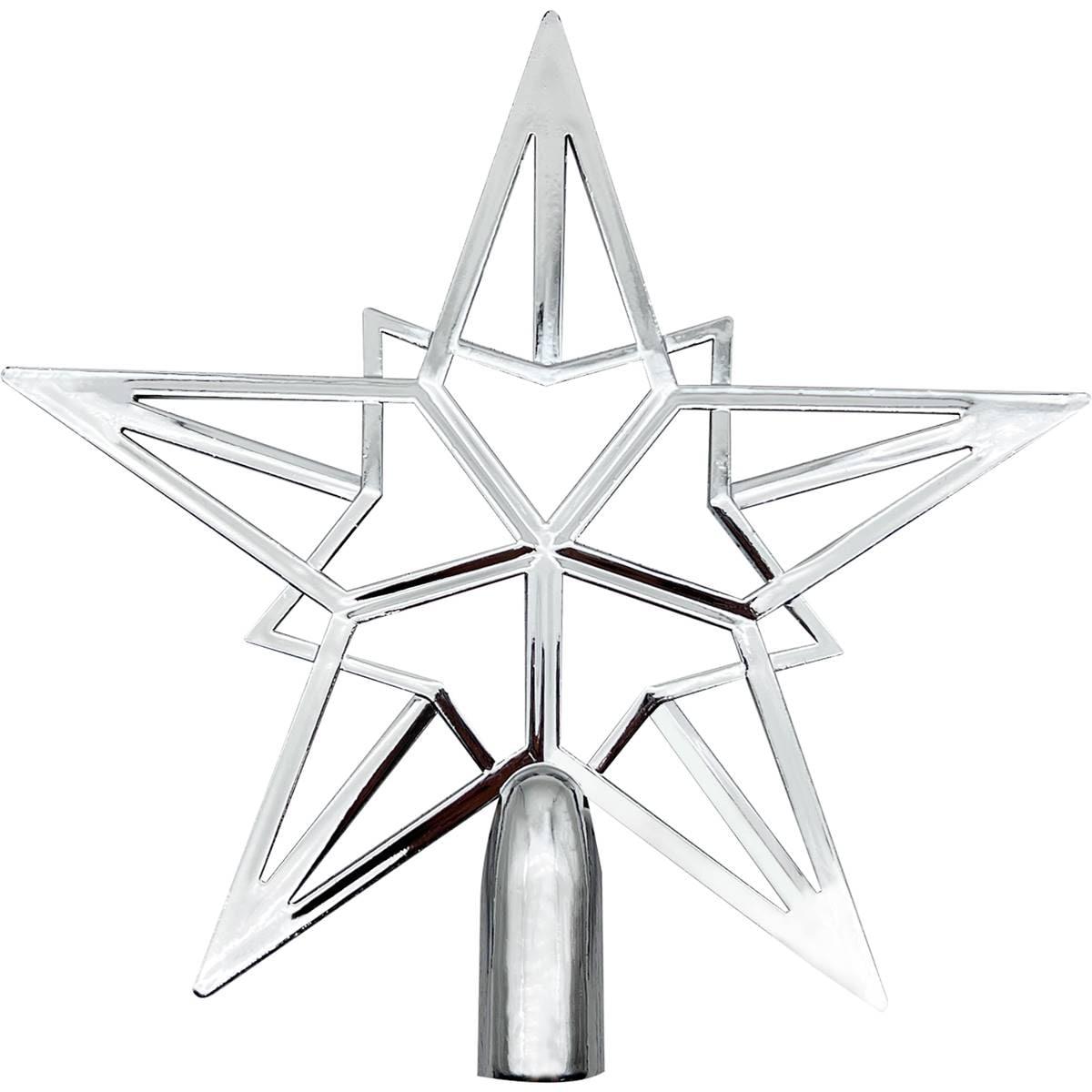 Christmas Tree Top Star Silver Each | Woolworths