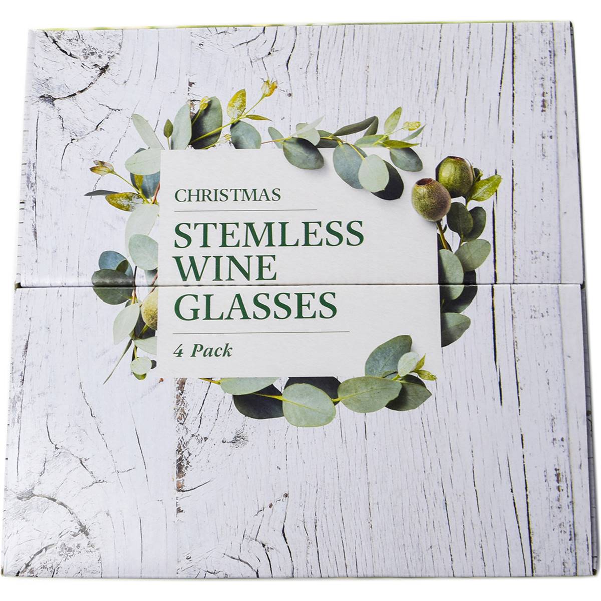 Christmas Stemless Wine Glasses 4 Pack Woolworths