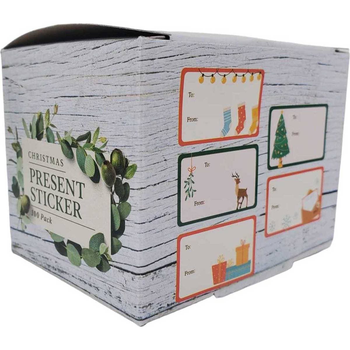 Christmas Present Stickers Traditional 100 Pack | Woolworths