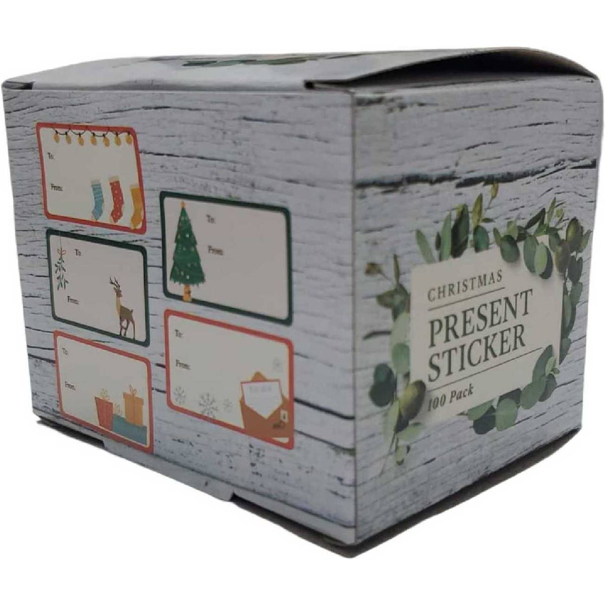 Christmas Present Stickers Traditional 100 Pack | Woolworths