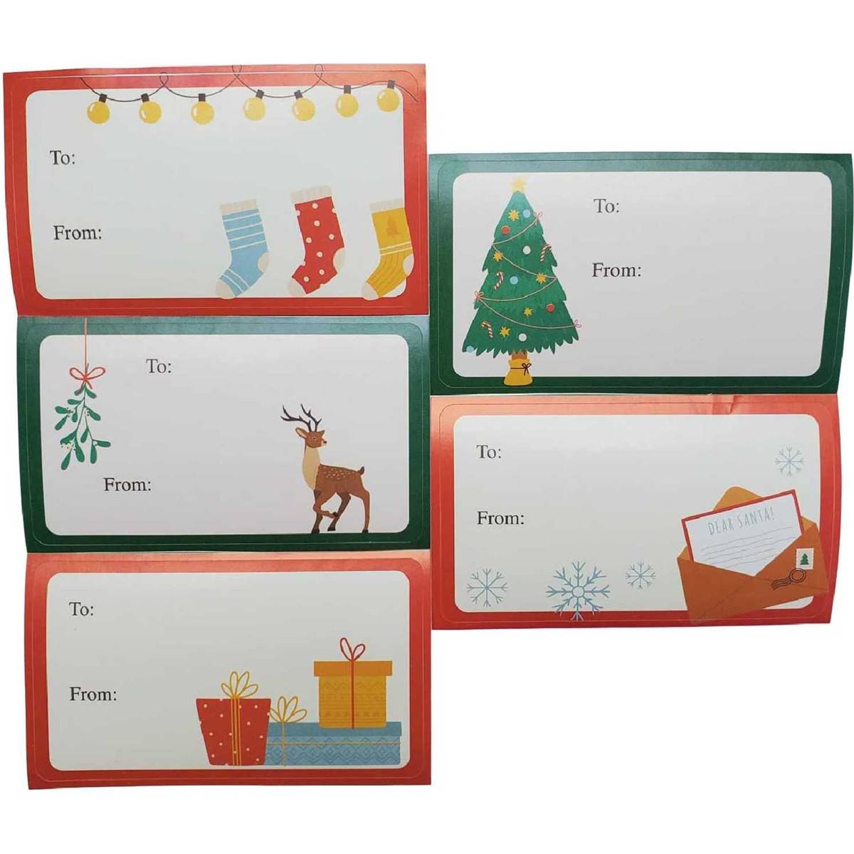 Christmas Present Stickers Traditional 100 Pack | Woolworths