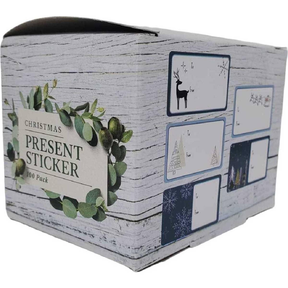 Christmas Present Stickers Boxed Modern 100 Pack | Woolworths