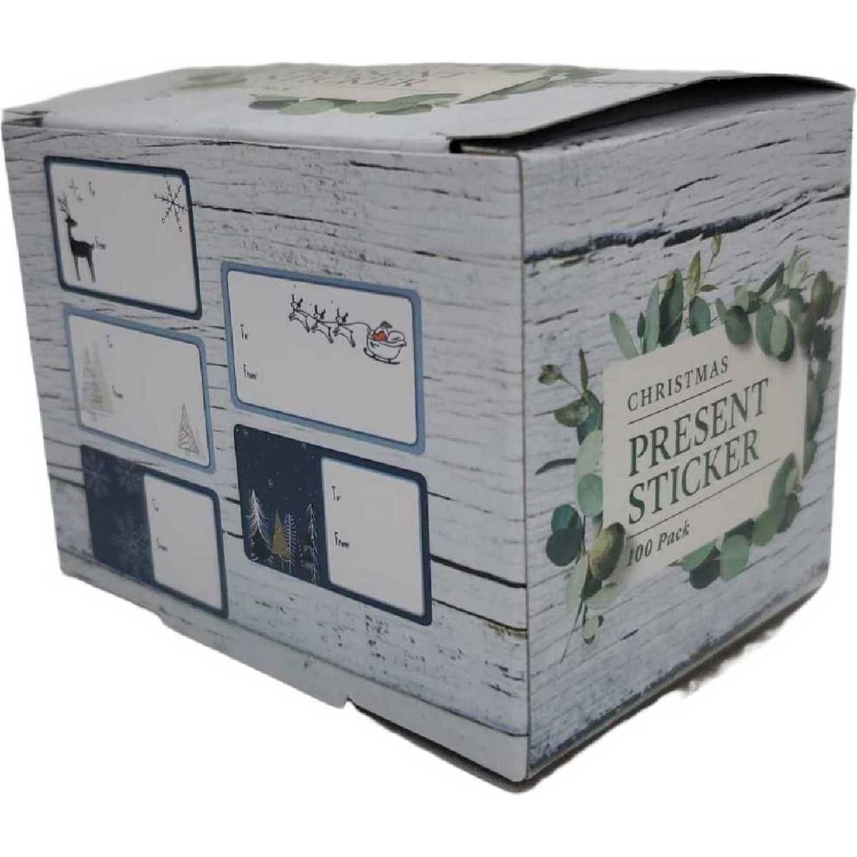 Christmas Present Stickers Boxed Modern 100 Pack | Woolworths