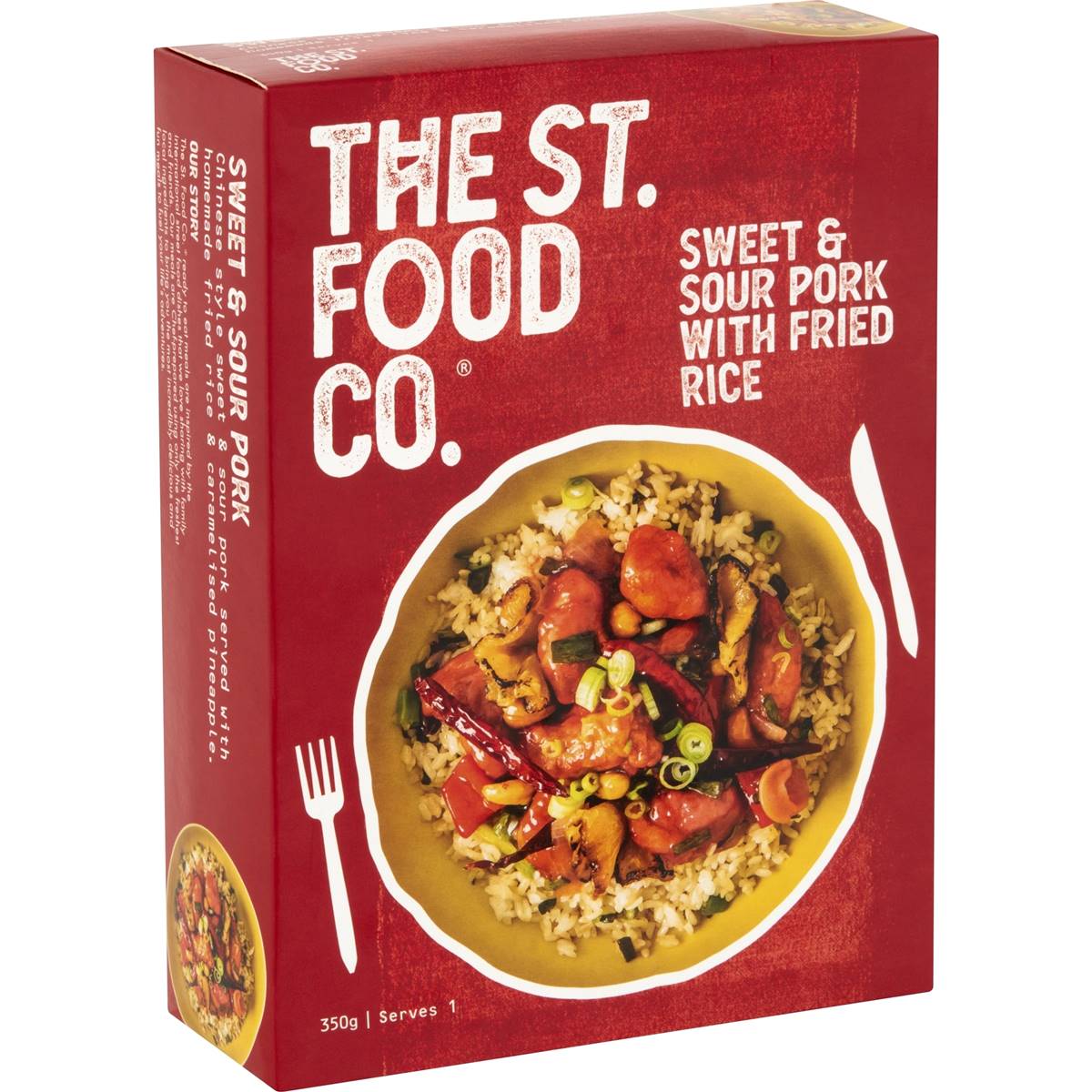 The St. Food Co. Sweet & Sour Pork With Fried Rice 350g | Woolworths