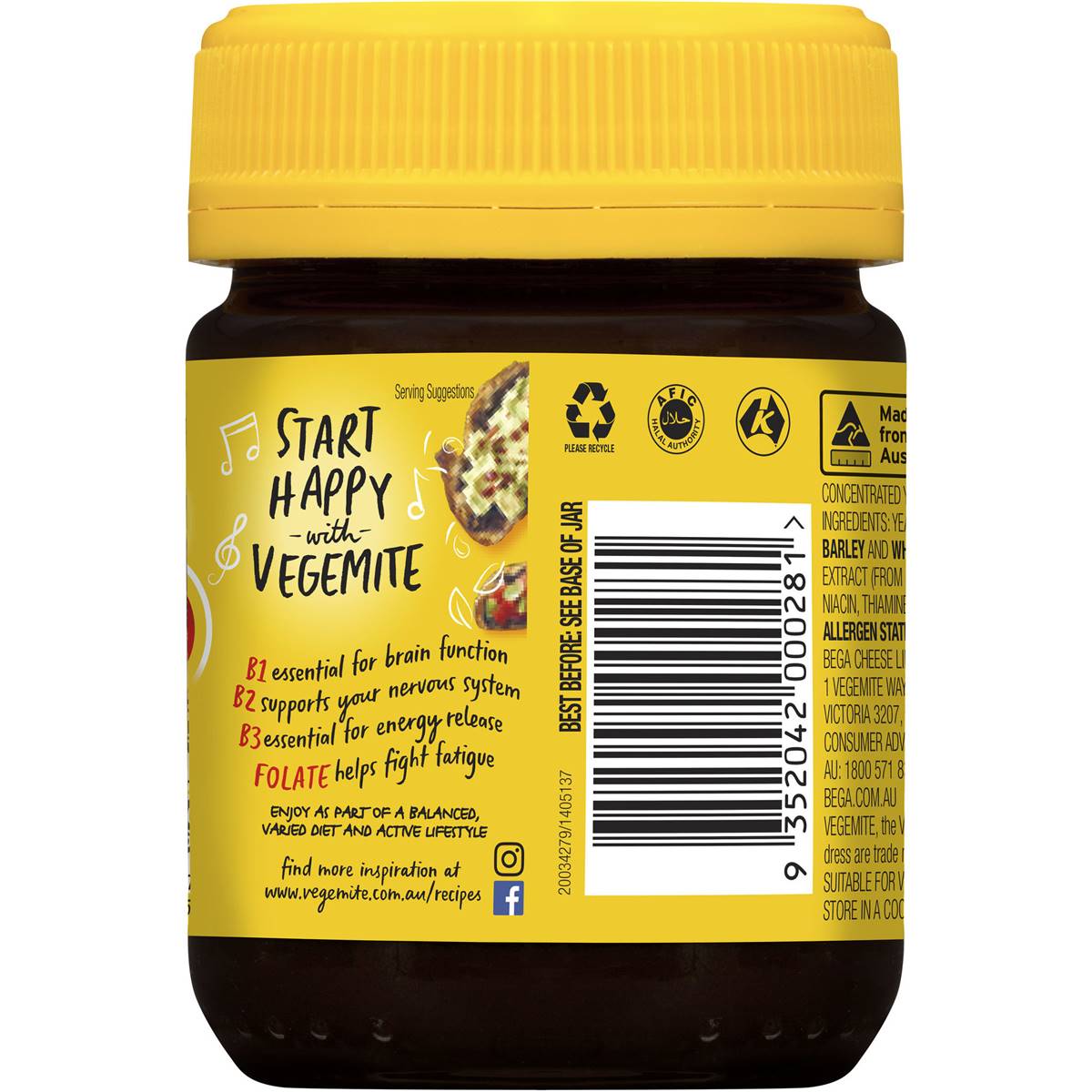 Bega Vegemite 220g | Woolworths