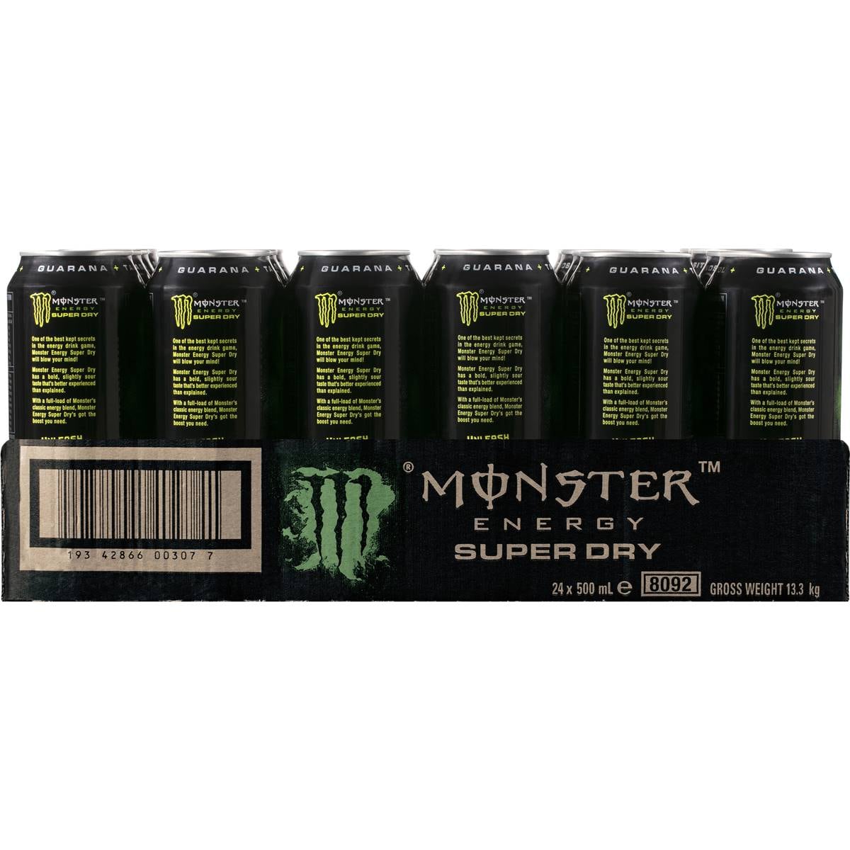 Monster Energy Super Dry Can 500ml | Woolworths