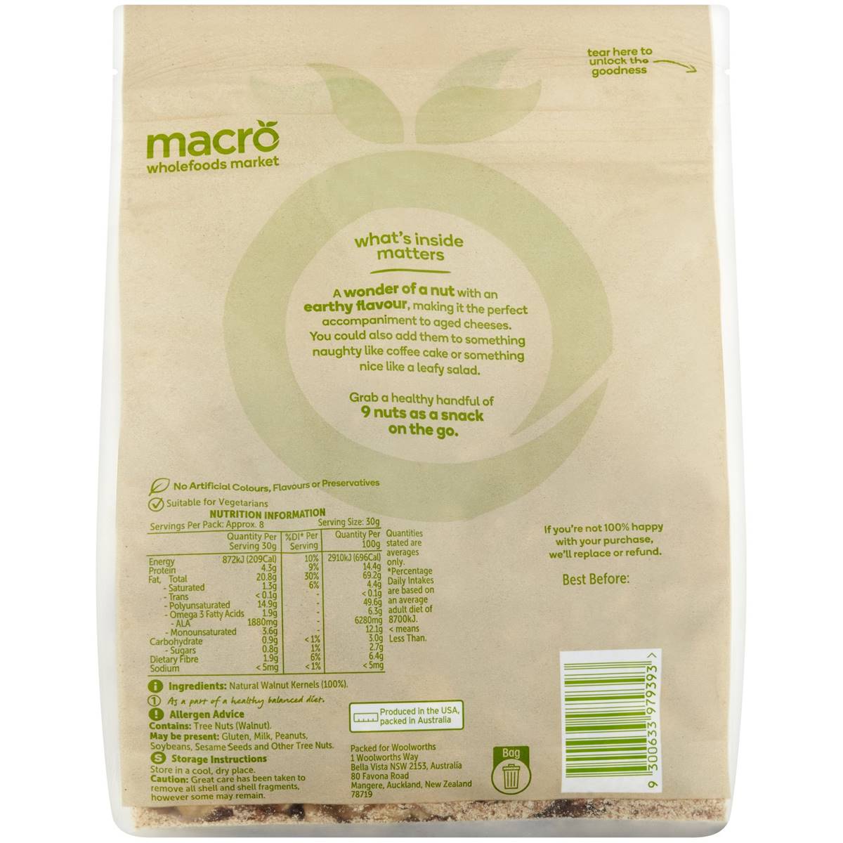 Macro Walnuts 250g | Woolworths