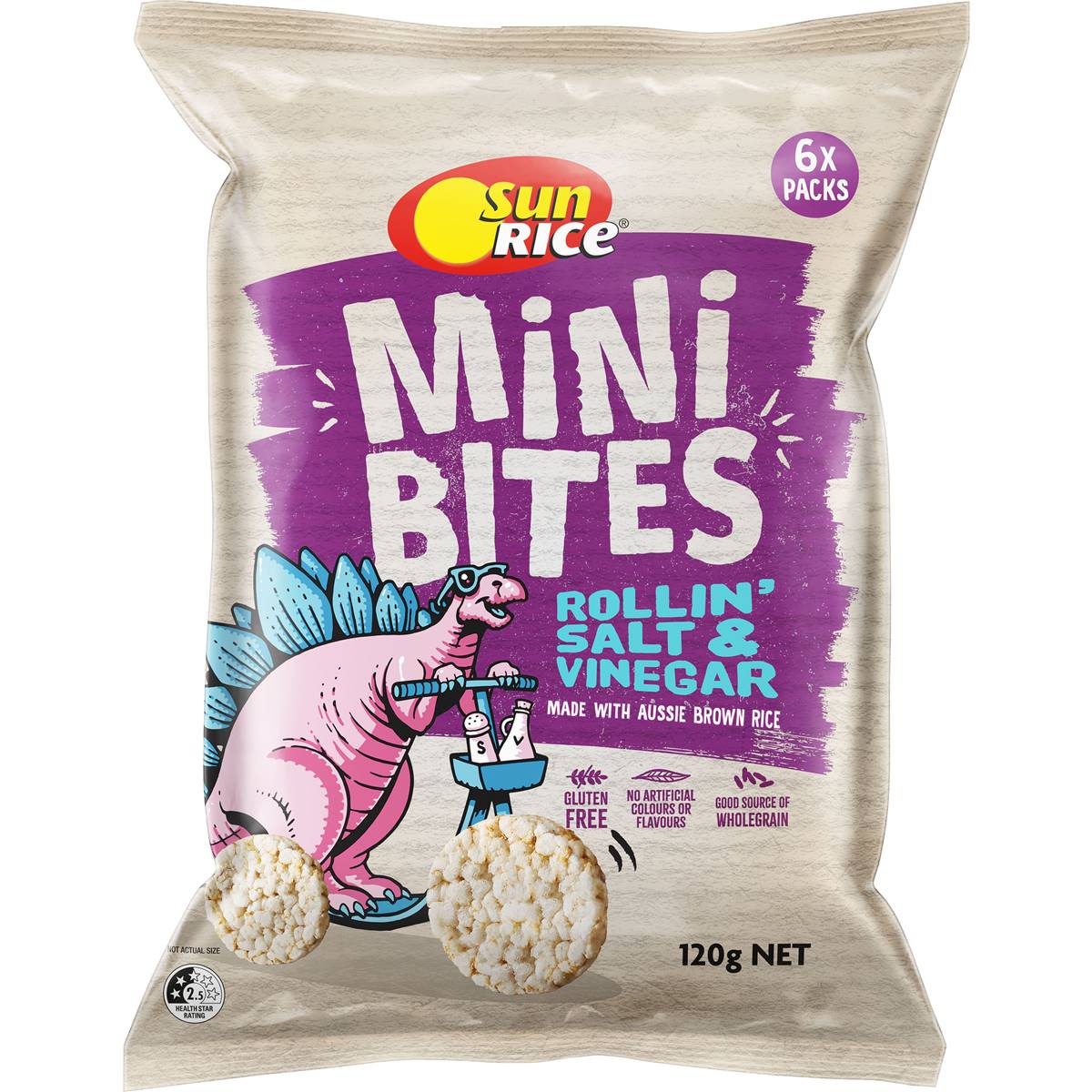 Sunrice Mini Bites Rollin' Salt & Vinegar 6 Pack | Woolworths