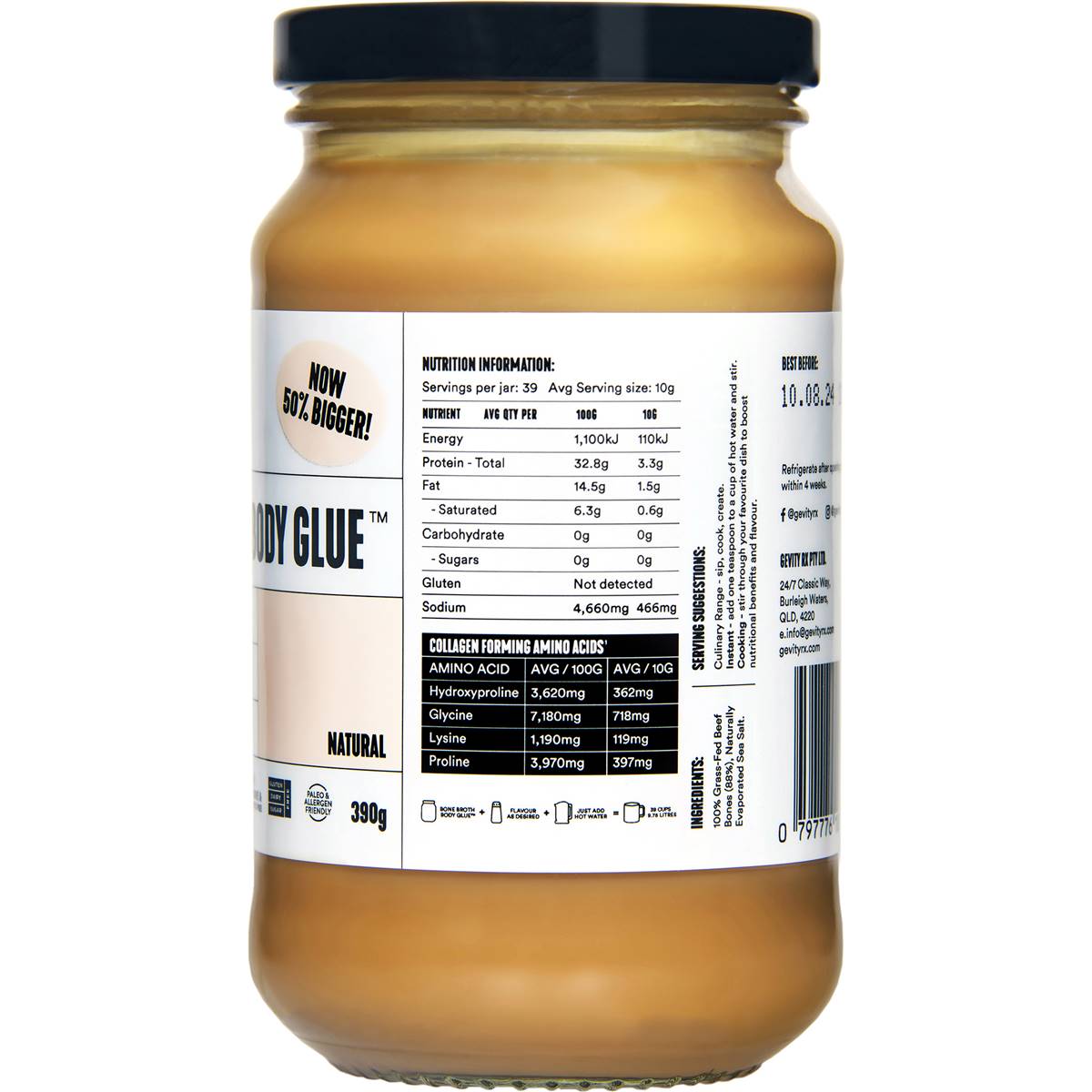 Gevity Rx Bone Broth Body Glue Natural 390g | Woolworths