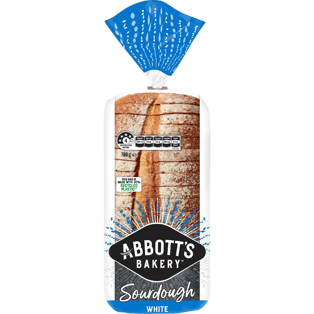Abbott's Bakery Sourdough White Sandwich Slice Bread Loaf 760g | Woolworths