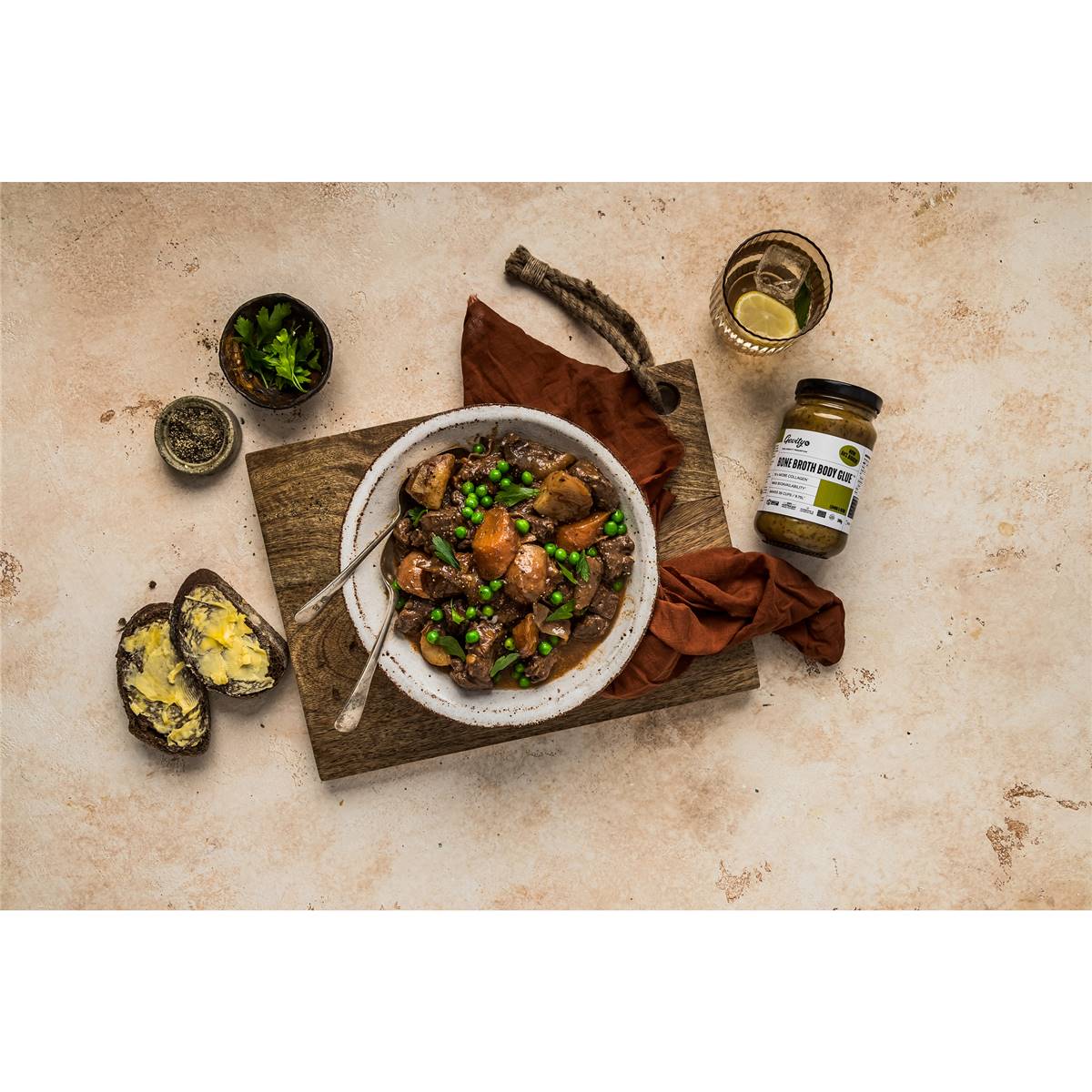 Gevity Rx Bone Broth Body Glue Lemon & Herb 390g | Woolworths