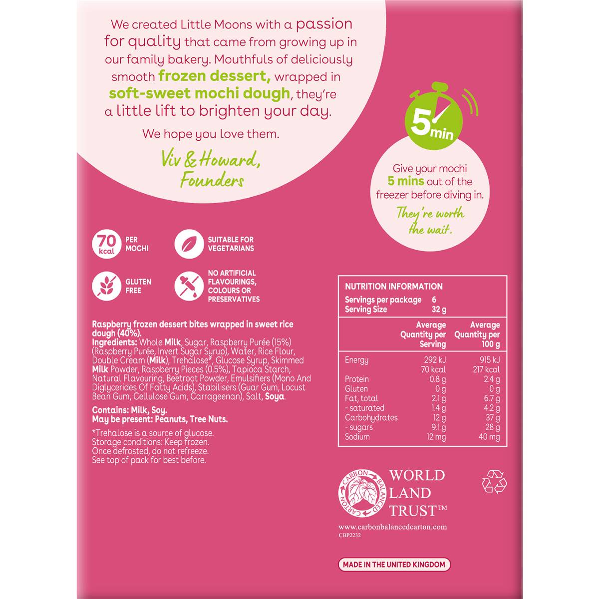 Little Moons Mochi Bites Summer Raspberry 6 Pack | Woolworths