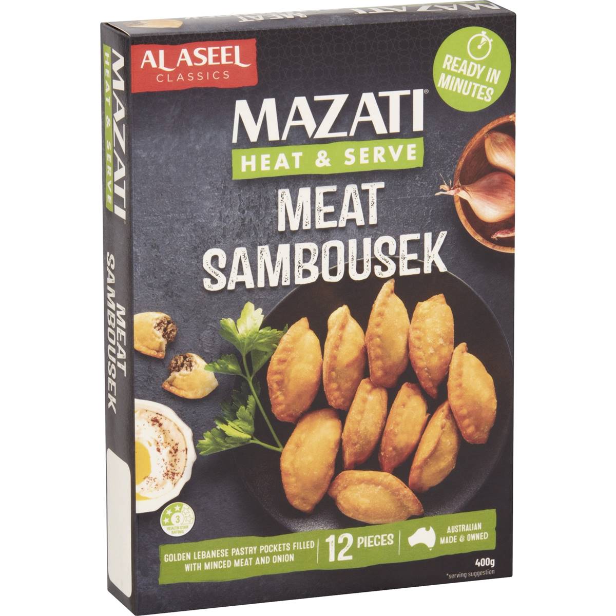 Mazati H&s Meat & Onion Sambousek 400g | Woolworths
