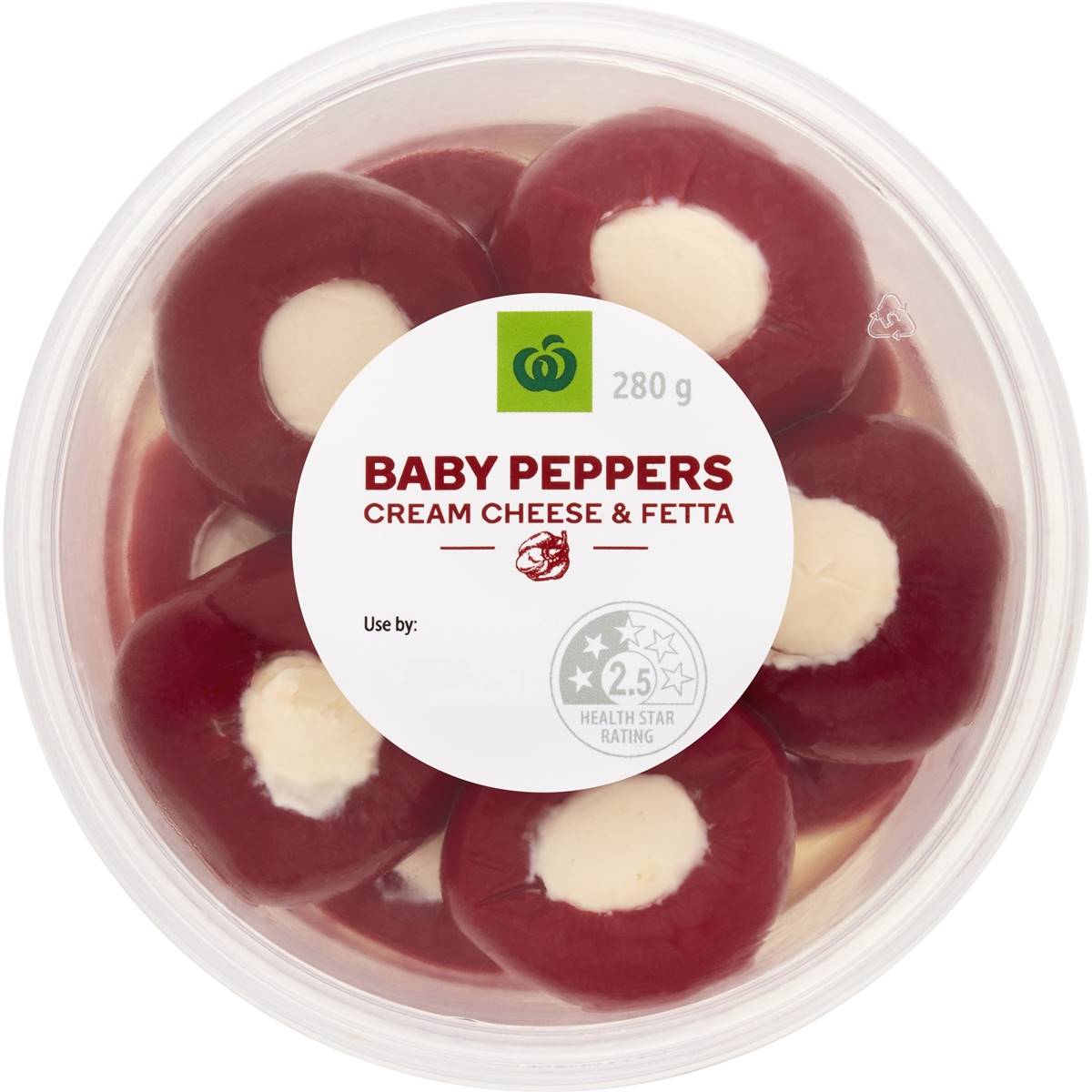 Woolworths Baby Peppers With Cream Cheese & Fetta 280g | Woolworths
